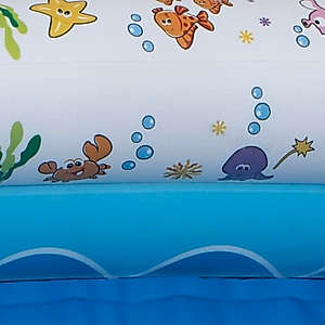 Mommy's Helper | Inflatable Under The Sea Baby Bathtub, Collapsible Safe Baby Bath Tub with Anti-Sliding Saddle Horn Seat, Must Have Travel Toddler Bath, Portable Bathtub Recommended Months 6 to 24