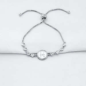 TGBJE Zodiac Sign Bracelet Twelve Constellations Gift Silver Bracelet Horoscope Gift Birthday Gifts for Women(Pisces SBR)