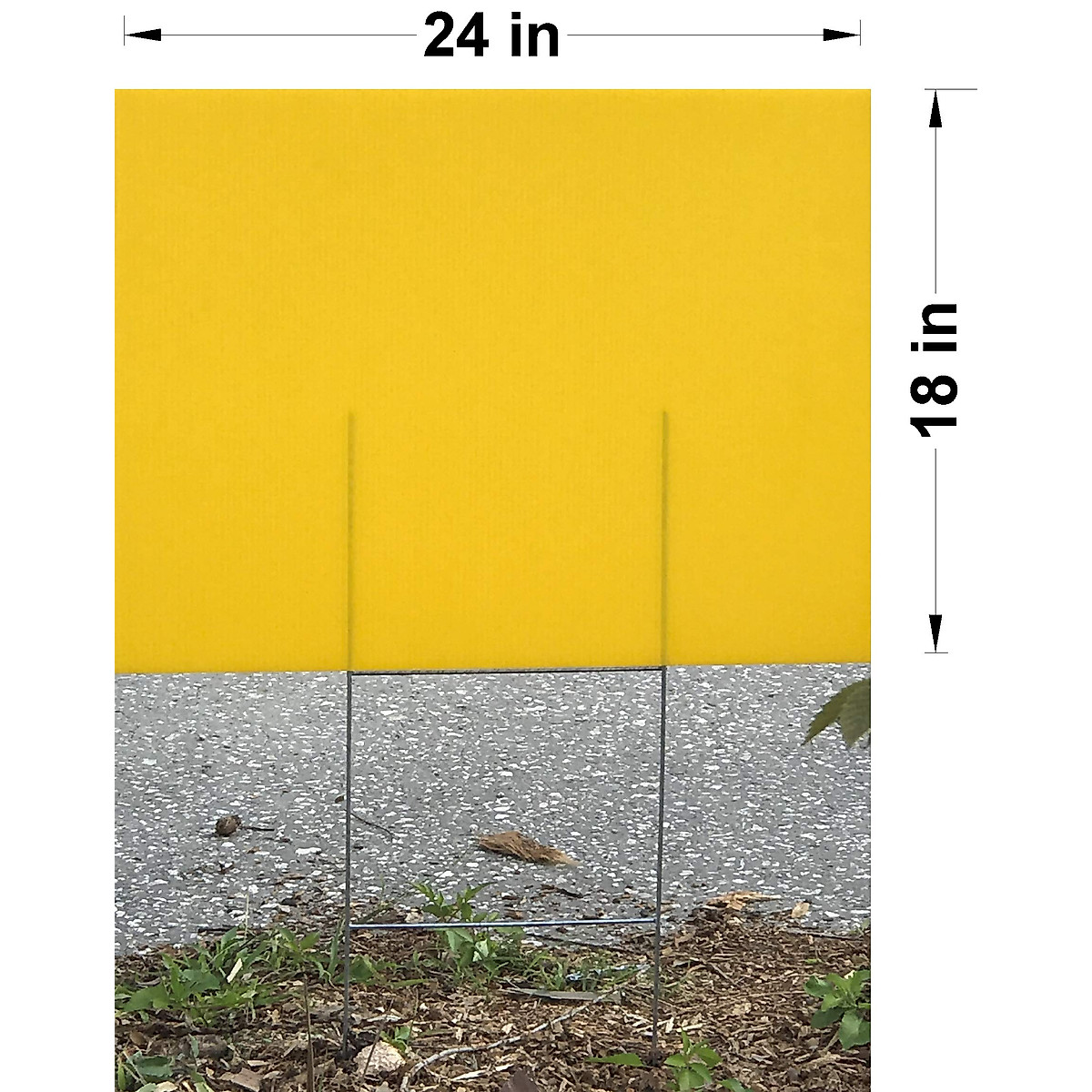 Yard Signs Pack of 10 (Yellow) 18x24 inches Corrugated Plastic & 10 Stake 30 Inches Tall for Garage Sale, for Rent, Open House, Estate Sale, Now Hiring, or Political Signs