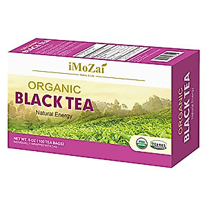 Imozai Organic Black Tea Bags 100 Count Individually Wrapped