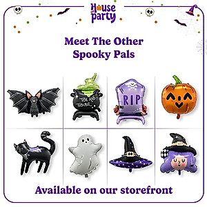HOUSE OF PARTY 40 Inch Large Halloween Bat Balloons, Bat Foil Balloons for Halloween Party Decorations, Bat Mylar Balloons, Halloween Party Balloons for Bat Themed Halloween Party Decorations