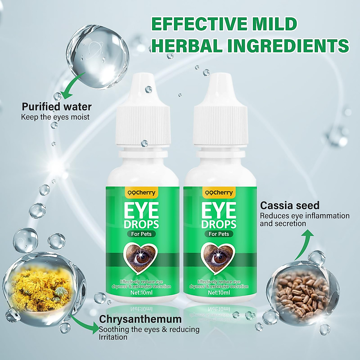 Cataract Drops for Dogs, Dog Eye Drops, Improve Vision Clarity, Improve Eye Vision and Cataracts(2 x 10 mL)