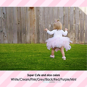 Marchare Baby Lace Socks 3 Pack Infant Baby Girls' Ruffle Frilly Socks Eyelet Princess Cotton Socks,White 6-12 Months