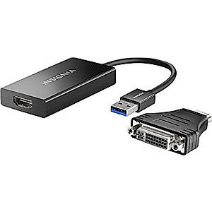 INSIGNIA - SuperSpeed USB 3.0 to HDMI External Video Adapter - Black - Model: NS-PU37H-BK
