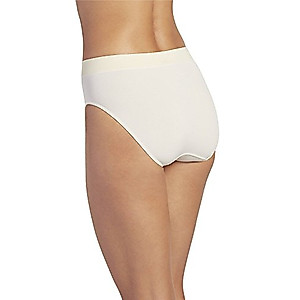 Jockey Women's Underwear Modern Micro Seamfree Hi Cut, Sandy Shimmer, 5