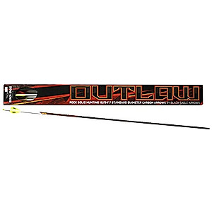 Black Eagle .005" 350 Outlaw Fletched White Crested Arrows (6 Pack)