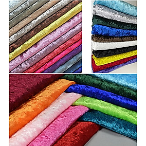 Barcelonetta | Velvet Fabric | Crushed Velvet | Panne Velvet Velour | 96% Velvet, 4% Spandex | 60" Wide | Sewing, Apparel, Decoration (Black, 2 Yards)