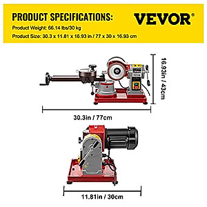 Mophorn Circular Saw Blade Sharpener 5" Grinding Wheel Size, Rotary Angle Mill Grinding Machine 370W, Saw Blade Sharpener Machine for Carbide Tipped Saw Blades