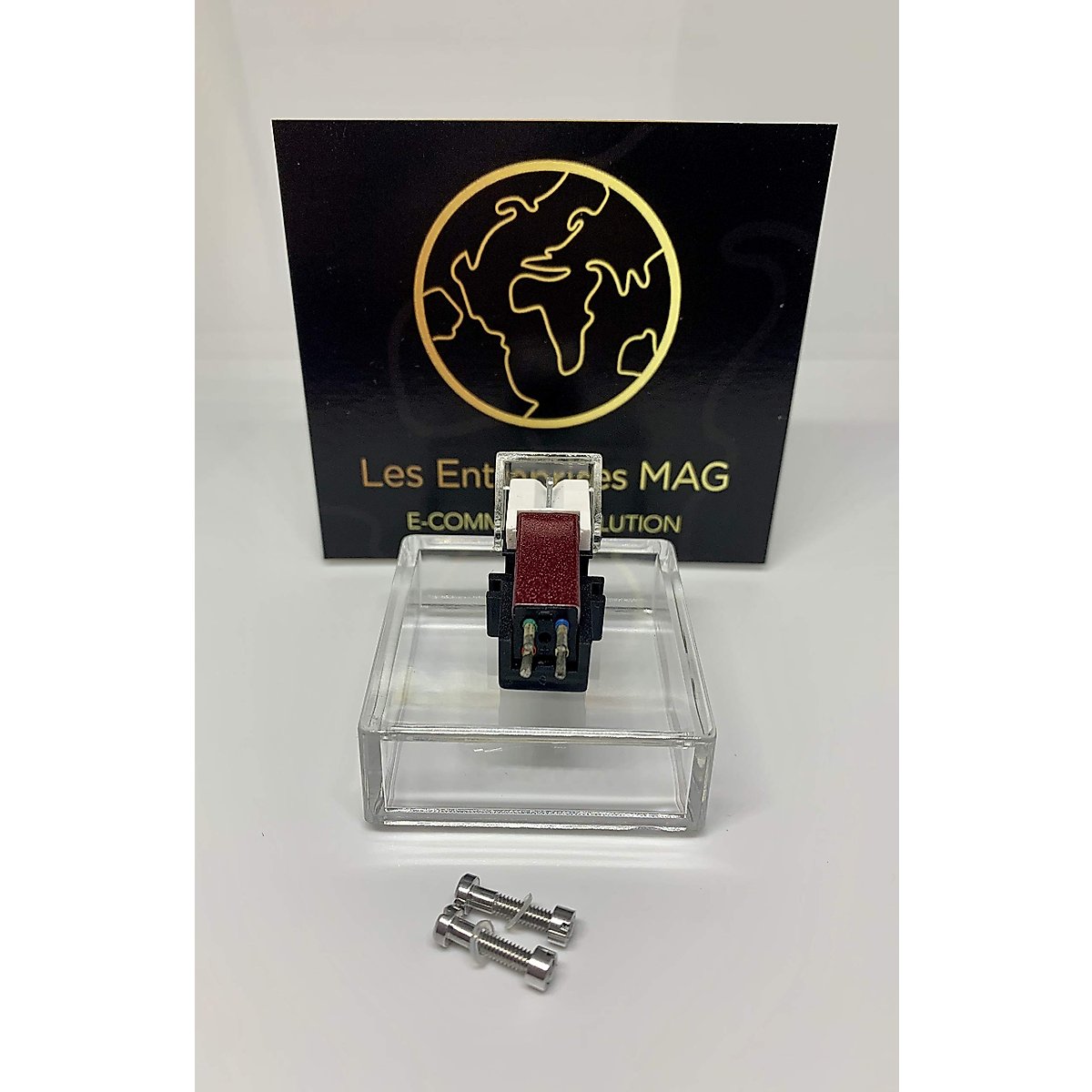 Cartridge with Diamond Stylus for Denon DP 62L, DP 11F, DP 23F, DP 300F, - B Red