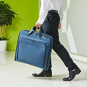Amazon Basics Carry-On Garment Bag for Travel and Business Trips with Shoulder Strap - Navy