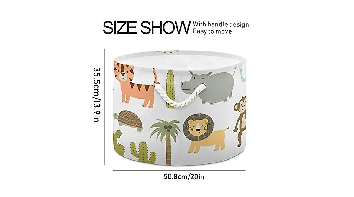 AJINGA Collapsible Kids Storage Basket – Stylish & Functional
