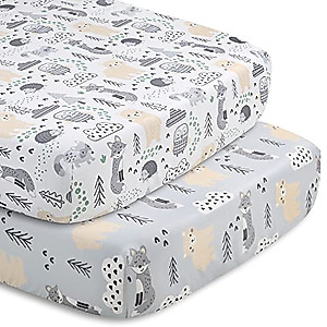 The Peanutshell Woodland Crib Bedding Set, 5 Pieces, Forest Creatures