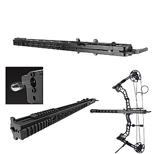 Compound Bow Steel Ball Track Launcher 20-70lbs Composite/Recurve Bow Assistant ，Stores up to 16 15mm Steel Balls，Single/Double Launch