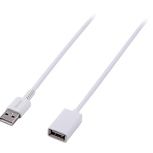 Philips 6ft. (1.8m) USB 2.0 Charging Extension Cable, USB-A Male to USB-A Female Extender, Sleek White Finish, High Speed, Works with Windows 7+ and Mac, Works With Andriod and iOS Devices SWU2801N/27