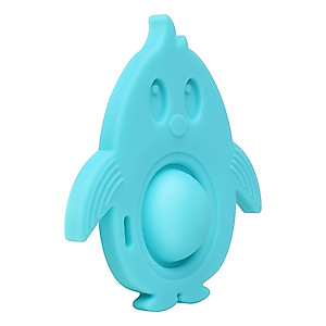 Eztotz Popz Baby Teether Toy - Made in The USA - Pop It Sensory Toys for 0-6 Months + - 100% Silicone Dimple Popper for Newborns and Infants - BPA Free