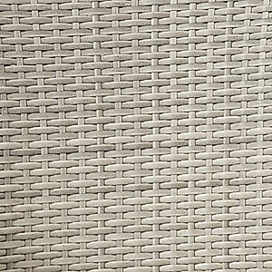 Modway Conduit Wicker Rattan Outdoor Patio Dining Arm Chair with Cushion in Light Gray White