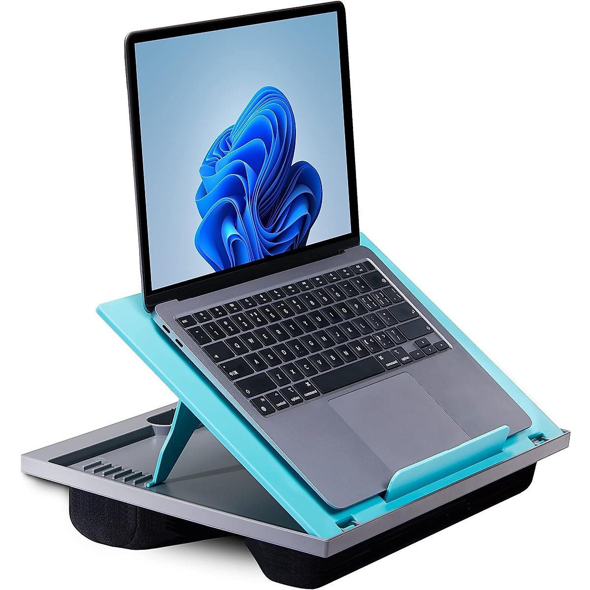 HUANUO Adjustable Lap Desk - with 8 Adjustable Angles & Dual Cushions Laptop Stand for Car Laptop Desk, Work Table, Lap Writing Board & Drawing Desk on Sofa or Bed, HNLD2TB