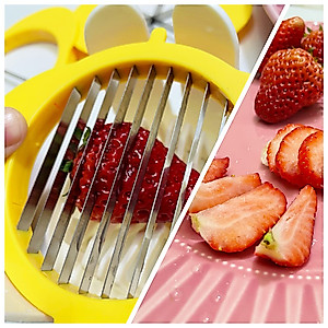 Jawbush Salad Utensils, Includes Professional Lettuce Knife to Prevent Browning and 3 in 1 Egg Slicer with Stainless Steel Blades