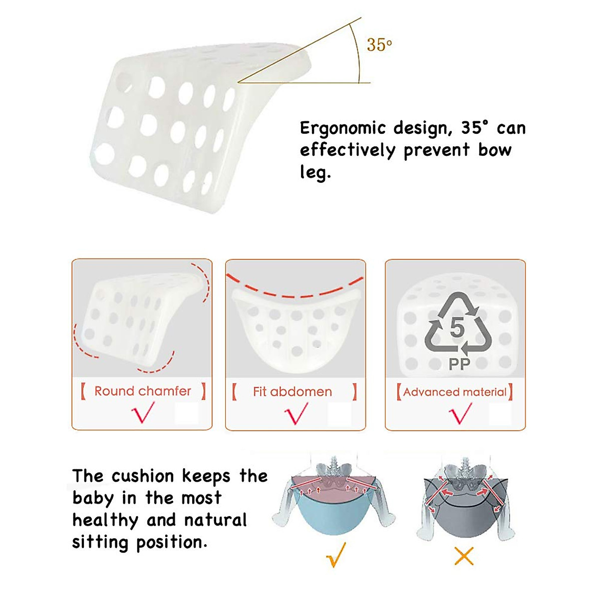 Baby Hip Seat Carrier Baby Waist Stool for Child Infant Toddler with Adjustable Strap Buckle Pocket Soft Inner Huge Storage (Dark Grey)