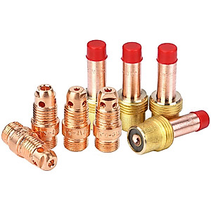 Zinger 53pcs TIG Welding Torch Stubby Gas Lens #10 Pyrex Glass Cup Kit Accessories for DB SR WP-17/18/26 TIG Welding Torch,with Cup+Back Cup+Nozzle+Collet+Collet Body+Gas Lens+Cup Gasket