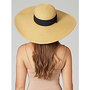 San Diego Hat Company Women's Floppy SPF 50+ Sun Hat, Camel, One Size