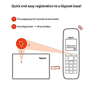 Gigaset E560A Duo – Two Cordless Phones, Made in Germany - SOS-Function, Answering Machine, 2 Handsets, Extra Large Keys and Loud Volume (Platinum, Pack of 2)