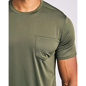 Big and Tall King Size Mens Quick Dry Dri Fit Active Wear Workout Running Training Athletic Performance Short Sleeve Crew Pocket T-Shirt Undershirt Essentials Top Tee ropa Hombre- Set 6, 3XLT