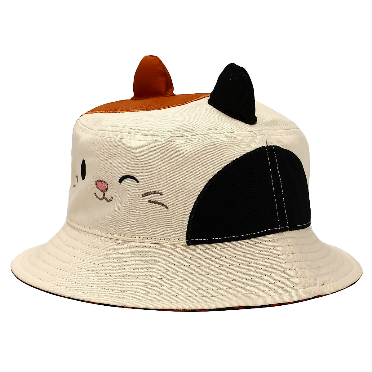 Bioworld - Squishmallows Cam The Cat Inspired Bucket Hat Off-White