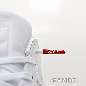 Kappa Alpha Psi shoelaces with KAΨ embossed aglets (White)