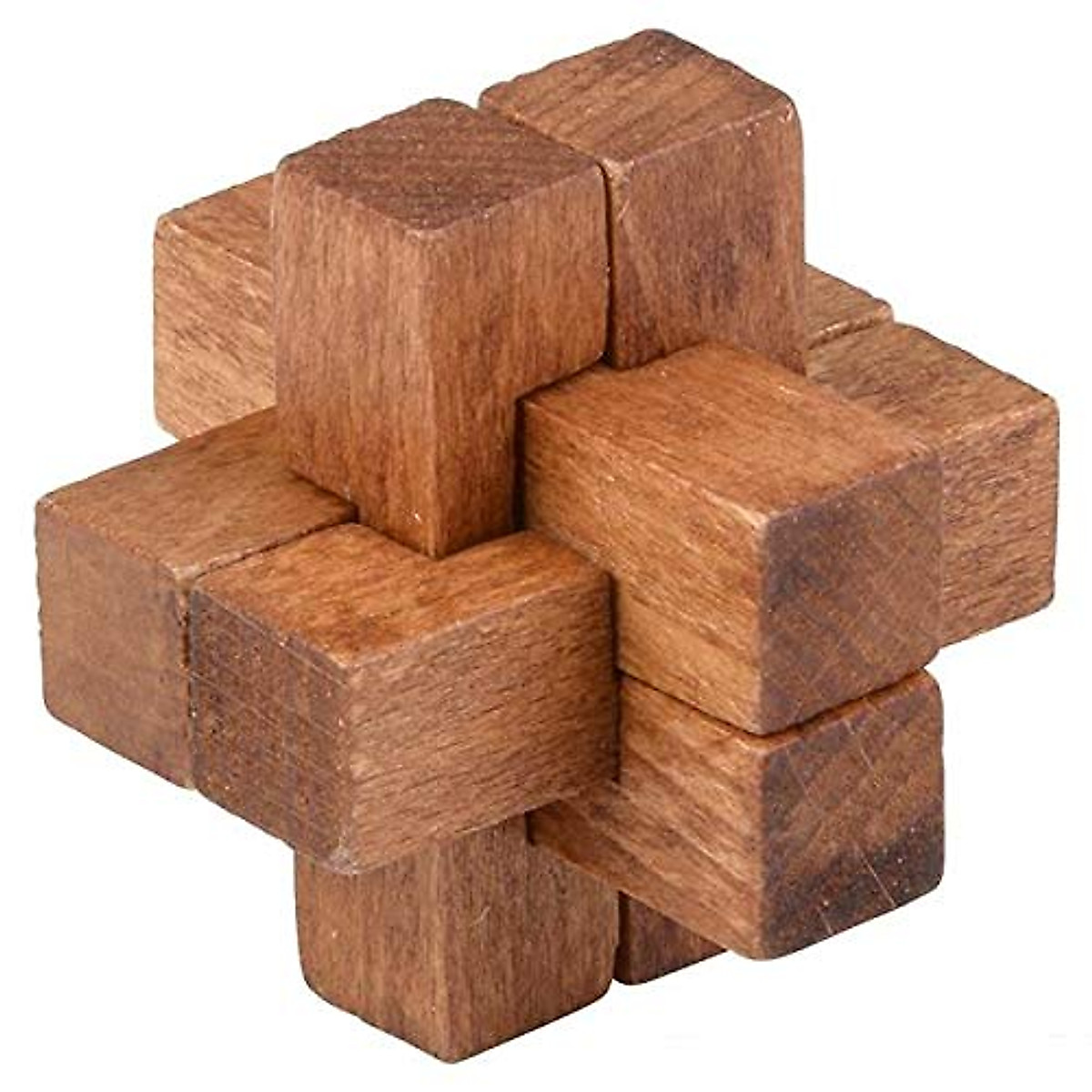 Mini Wooden Brain Teaser 3-D Puzzles 1.75” – 8 pk - Party Favors, Stocking Stuffers, Goody Bags, Classroom Prizes
