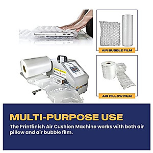 PPE Super Fast Air Cushion Machine - Bubble Pillow Easy to Use, Heating and Inflating Films Up 52ft per Minute Maker Inflatable Packaging Heavy Duty