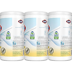 Clorox Compostable Cleaning Wipes - All Purpose Wipes - Household Essentials, Simply Lemon, 75 Count (Pack of 3)