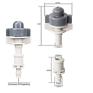 Drip Irrigation,Drip Irrigation Nozzle Micro Drip Irrigation Atomization Sprayer 50pcs Dripping Irrigation System Nozzle Connect 4/7mm Hose Used for Flower Bed Garden Irrigation Equipment