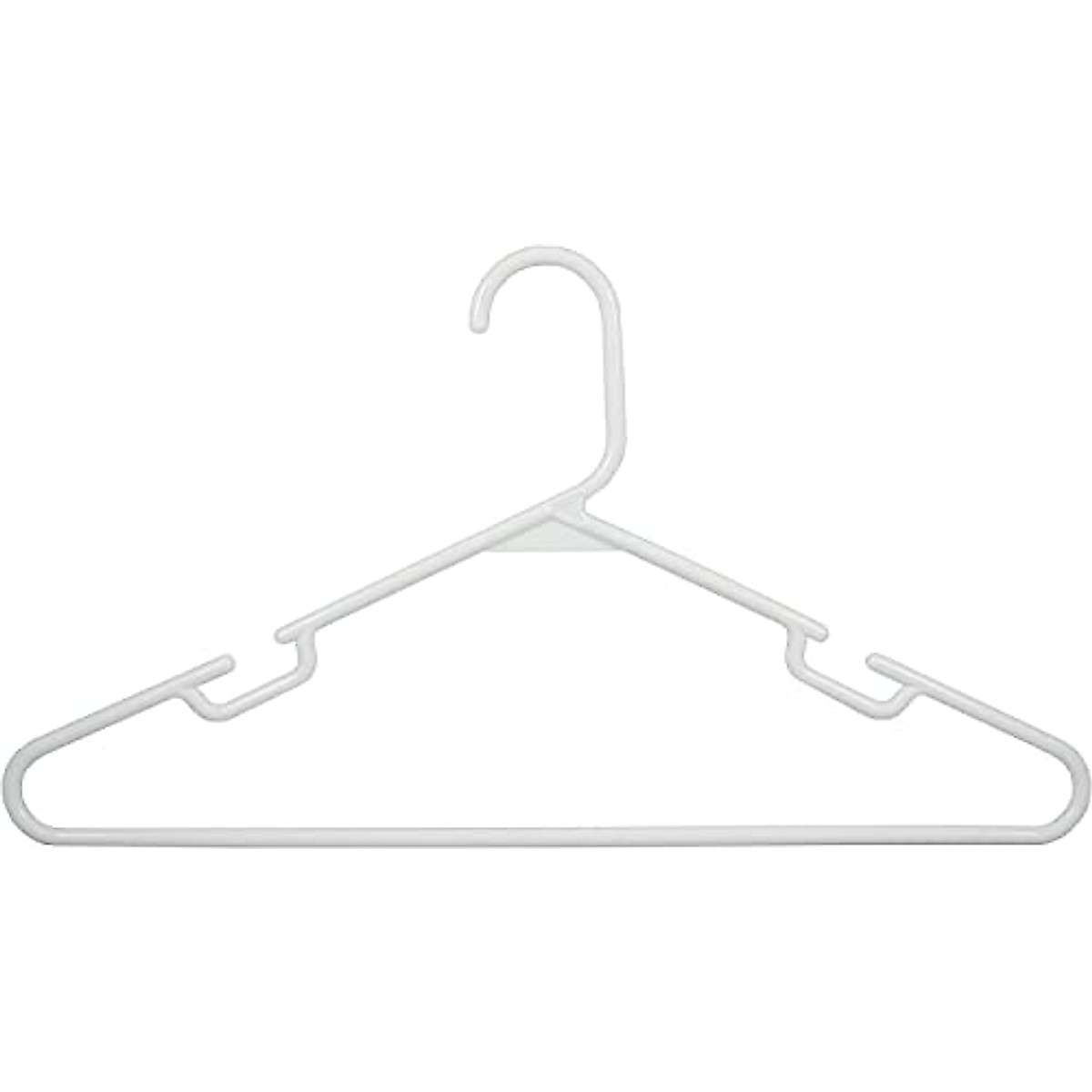 Wisconic Adult Hangers - Pack of 60 - Large Clothing Hanger with Slotted Notches - For Clothes Organization & Storage - Durable & Strong - Made in the USA - Plain