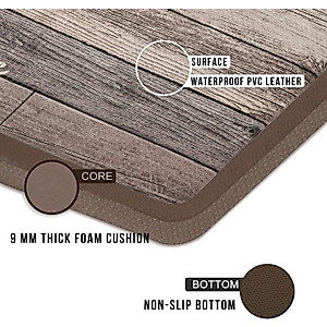 FRESHMINT Farmhouse Kitchen Mats Cushioned Anti-Fatigue Comfort Mat for Home & Office Ergonomically Engineered Memory Foam Kitchen Rug Waterproof Non-Skid, 47" by 17",Love