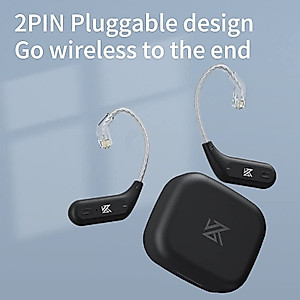 KZ AZ09 Bluetooth Wireless Cable HiFi Upgrade Ear Hook Cable Bluetooth 5.2 in Ear Monitor Replacement Cable for ZST/ZS10/ZSTX/AS06/AS10/BA10/ZSR/ES4(B pin)