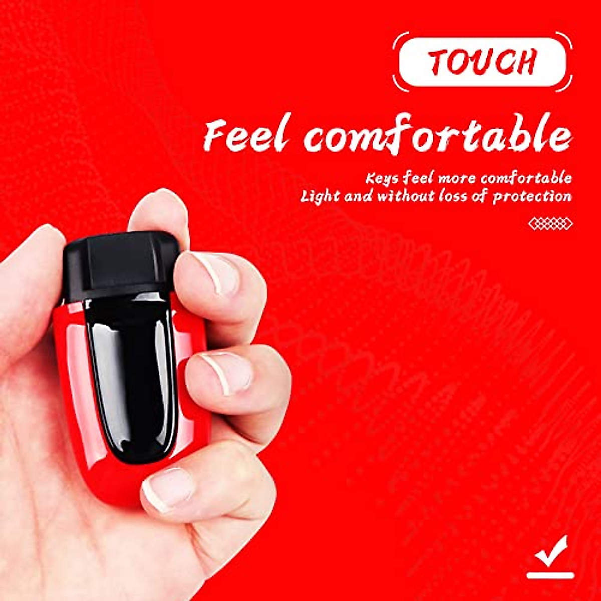 Luxury Red Entry and Drive for Porsche 911, Keyless Enter Cover with Logo for Porsche (Cayenne Panamera Macan)