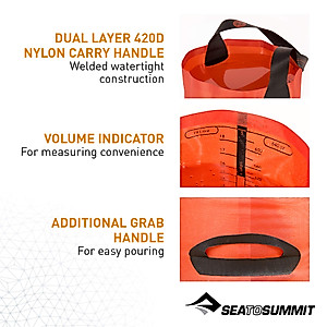 Sea to Summit Folding Bucket, Collapsible Camp Kitchen Bucket, 10 Liter