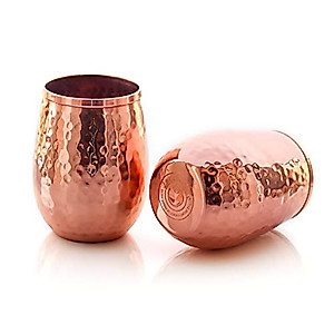 2activelife Mule Copper Design Pure Copper Tumbler Drinking Water with Copper Cups Tumblers use for Home, Office, Hotel, Travel and Gifting - Set of 2 (8.45 Oz)