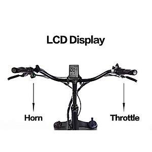 Soumye 48V500W13Ah 26" Step-Over Beach Cruiser Electric Bicycle City E-Bike Mountain Bike(Fit 5Ft 3in to 6Ft 8in, Black)