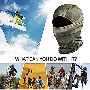 STARTAIKE Balaclava Face Mask UV Protection Windproof Hood Tactical Mask for Ski Cycling Outdoor Fishing Hunting Camo