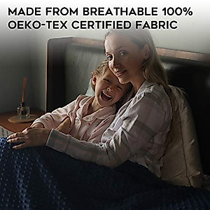 YnM Cooling Bamboo & Cozy Minky Dual-Sided Cover for Weighted Blanket (60''x80'')