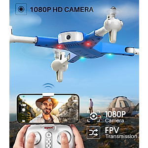 SYMA Drone with Camera for Adults Kids,1080P FPV Camera RC Quadcopter with Altitude Hold, One Key Start, 3D Flips, 2 Batteries Remote Control Helicopter Flying Toys Gifts for Boys Girls