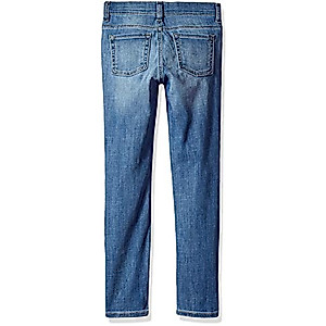 Amazon Essentials Girls' Skinny Fit Stretch Jeans, Washed Blue, 14