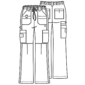 Dickies Women's GenFlex Cargo Scrubs Pant, D-Navy, Large