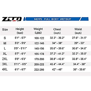 ZCCO Ultra Stretch 3mm Neoprene Wetsuit, Back Zip Full Body Diving Suit, one Piece for Men-Snorkeling, Scuba Diving Swimming, Surfing