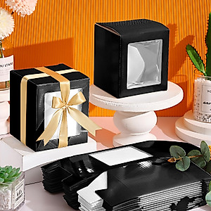 Ctosree 50 Pcs Gift Boxes for Sublimation Mugs, Mug Boxes for Shipping Exhibition Boxes for 11oz, 12oz, 15oz Sublimation Mugs Blank Mug Box Cups Gift Wrapping (Black)