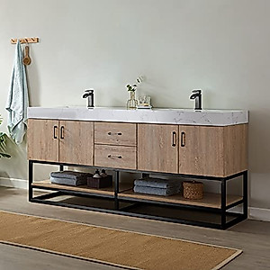 Vinnova 789072B-NO-GW-NM Alistair Bathroom Vanity, North American Oak Finish