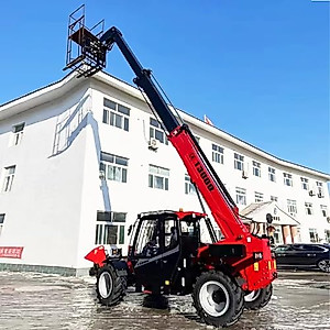 Double Telescopic Forklift Boom Loader for Container Bundle Stone Glass slabs Loading and unloading Handler from 14m Lifting