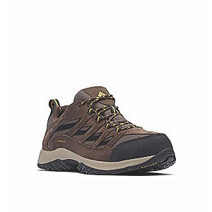 Columbia mens Crestwood Waterproof Hiking Shoe, Mud/Squash, 10.5 Wide US